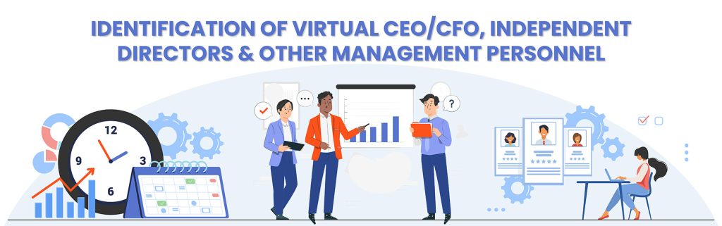 Identify Virtual CFO, Virtual CEO & Independent Directors